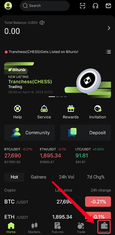 How to Deposit Your Assets into Bitunix Account (App) – Bitunix Help Center