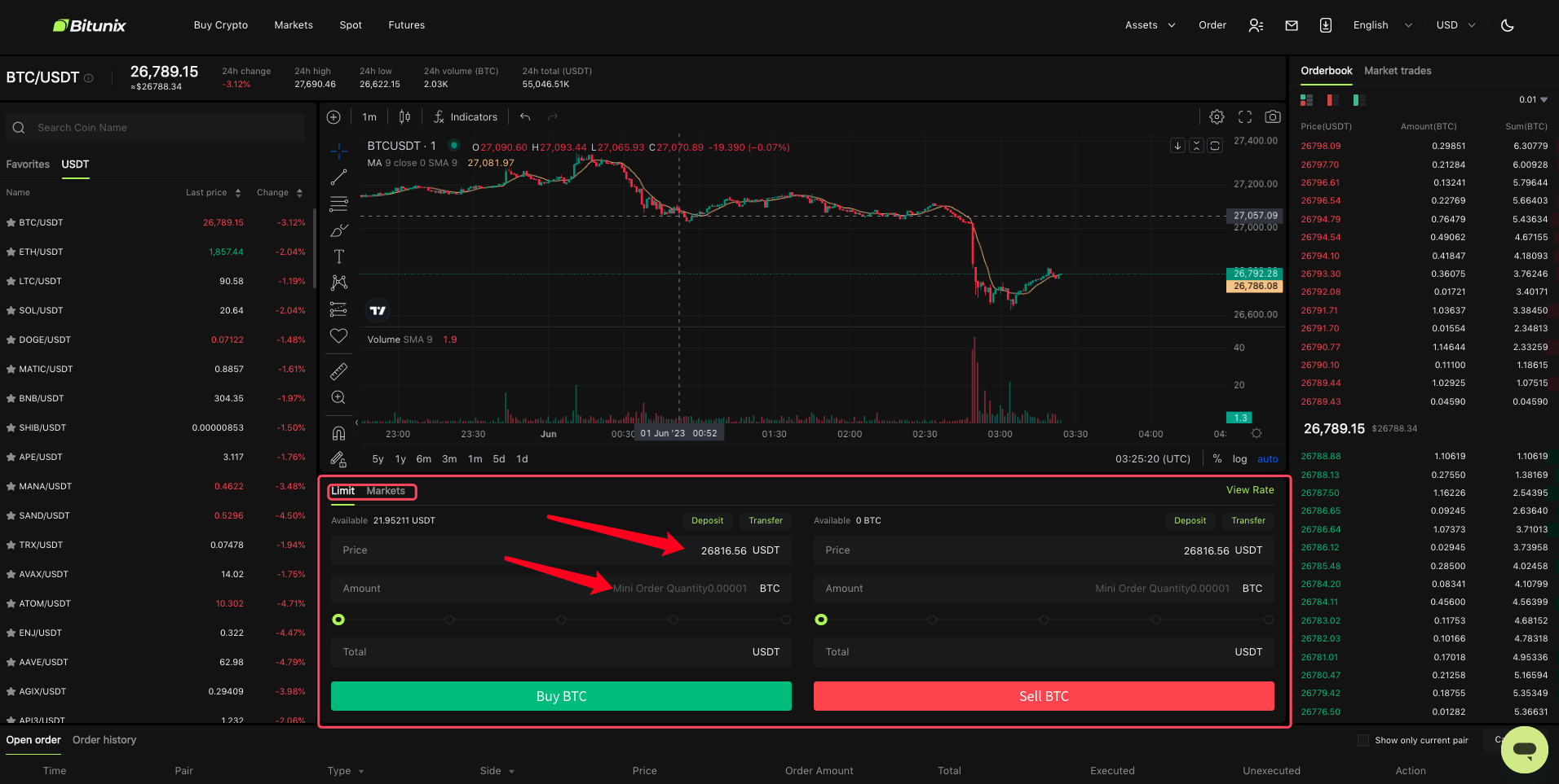 How to Buy or Sell Cryptos with Spot Trading On Bitunix – Bitunix Help Center
