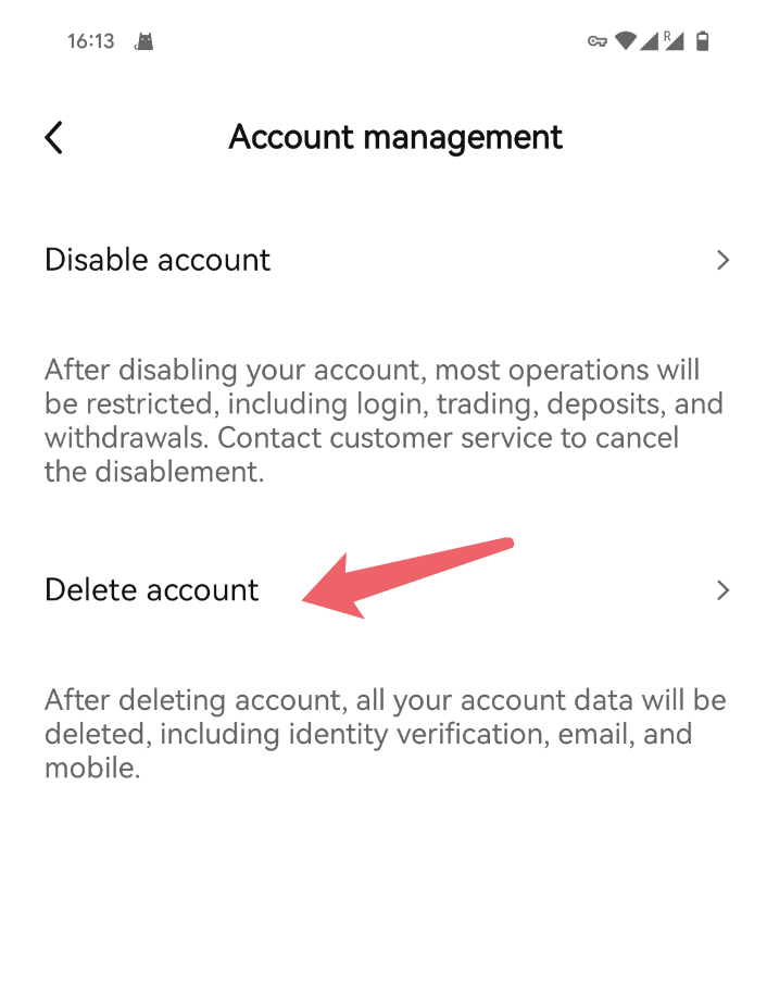 How To Delete Your Account And Data On Bitunix Bitunix Help Center 