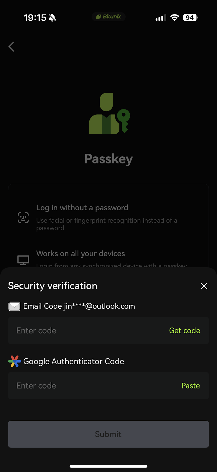 How to Bind a Passkey – Bitunix Help Center